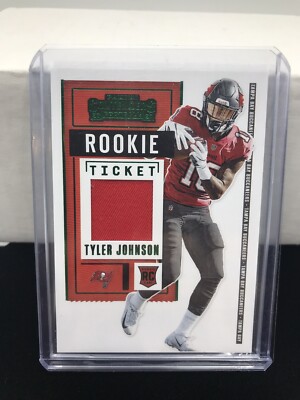 Tyler Johnson Rookie Ticket Patch RC Green Foil 2020 Contenders RSV-TJO ...