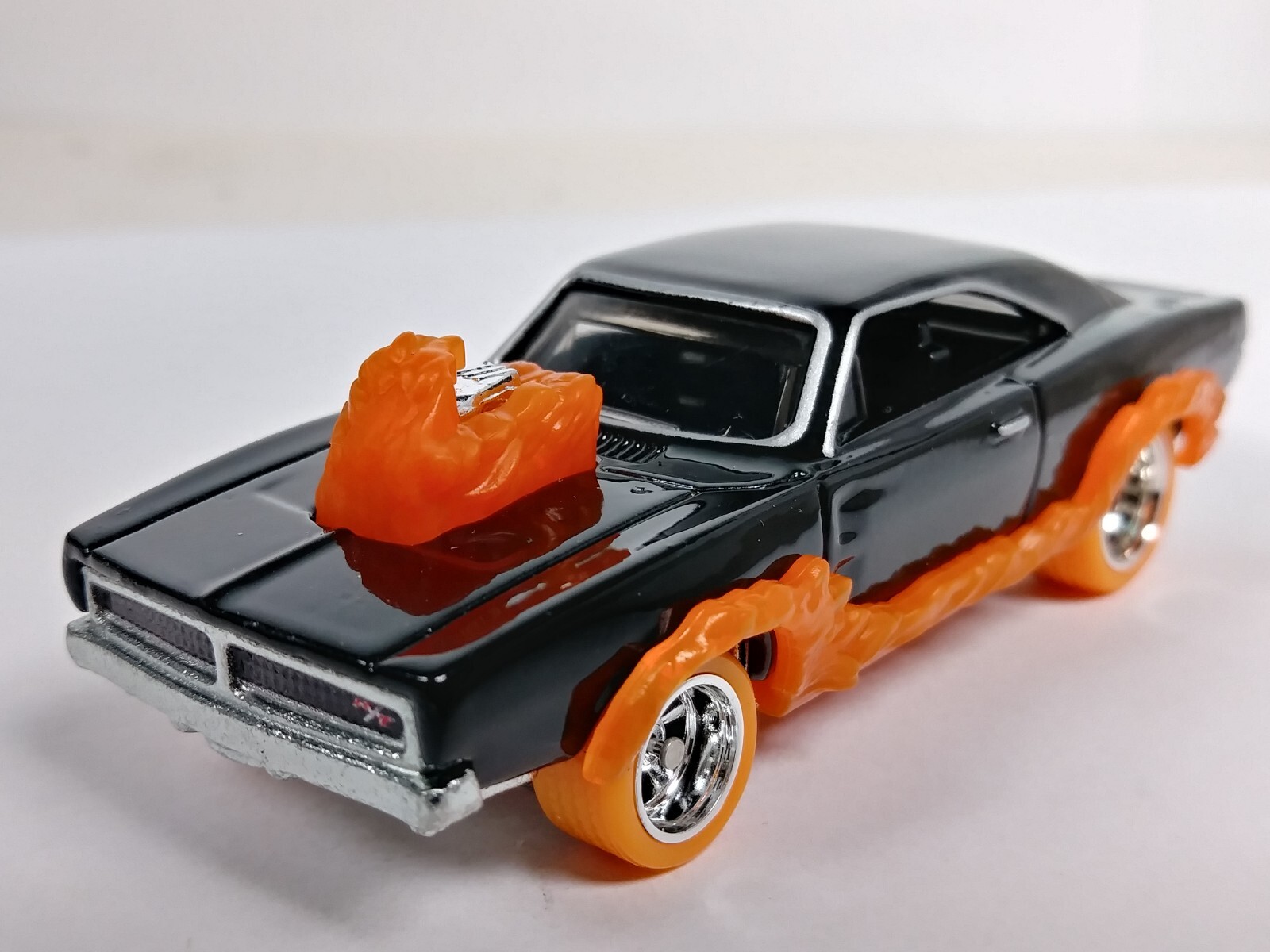 Ghost Rider Charger Hot Wheels Marvel Premium 2018 Black Real Riders 1: ...