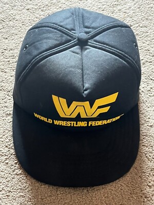 VINTAGE WWF Hat World Wrestling Federation SnapBack Trucker Mesh Cap ...