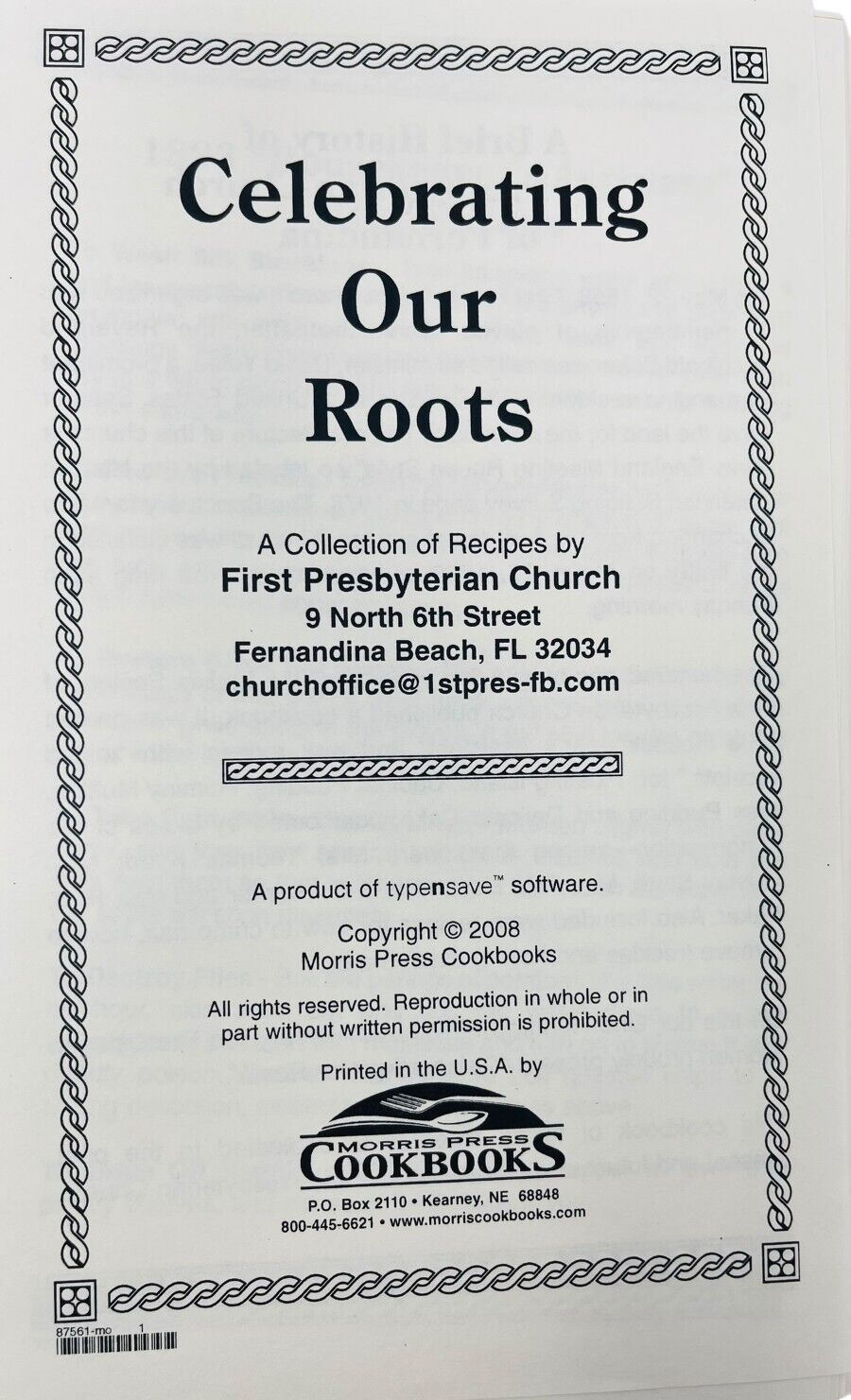 Celebrating Our Roots 150th Anniversary of First Presbyterian Church ...