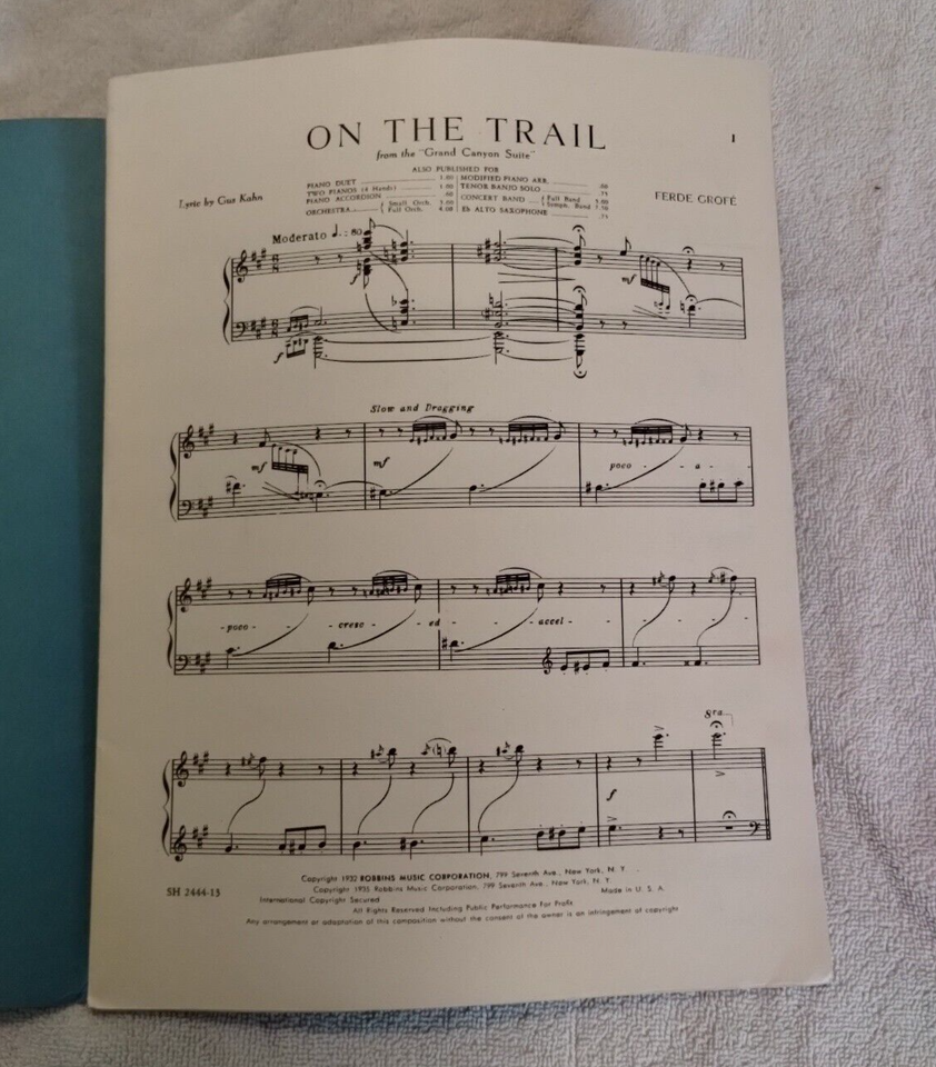 On the Trail by Ferde Grofe from Grand Canyon Suite : Composition for ...