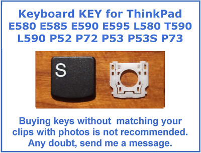 NOBACKLIT Keyboard KEY for Lenovo E580 E585 E590 E595 L580 T590 L590 ...