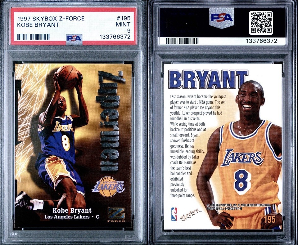 1997-98 Skybox Z-Force - Kobe Bryant #195 - PSA 9 | eBay