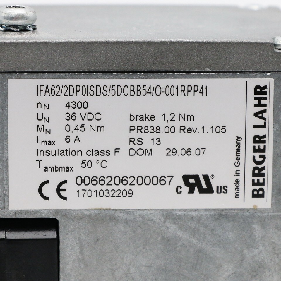 Berger Lahr IFA62/2DP0ISDS/5DCBB54/O-001RPP41 Servomotor | eBay