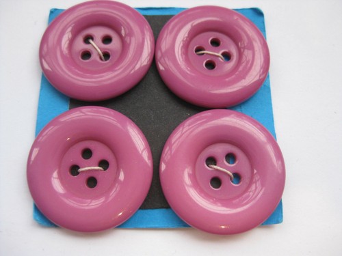 28mm Extra Large Stylish Mauve Pink Concave 4 hole Coat Sewing Buttons ...