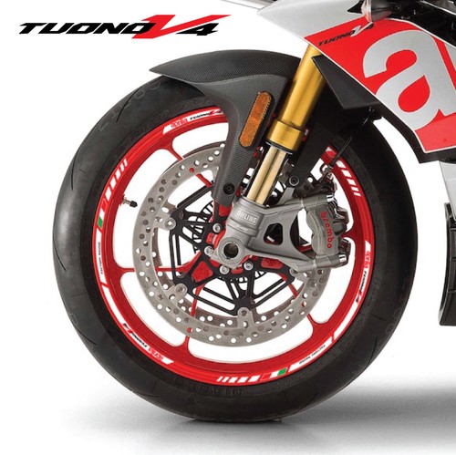 Tuono Factory V4 motorcycle wheel decals rim stickers aprilia stripes ...