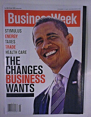 BARACK OBAMA Business Week Magazine Nov 2008 Newsstand Issue US ...