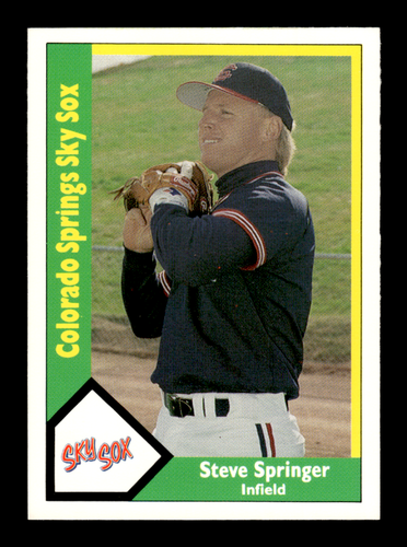 1990 CMC # 18 Steve Springer Card (ML) Colorado Springs Sky Sox Cleveland | eBay