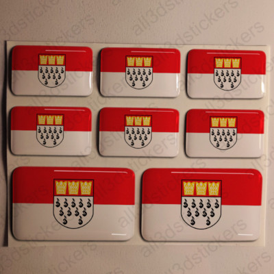 Sticker Cologne Germany Resin Domed Stickers Flag 3D Vinyl Adhesive ...