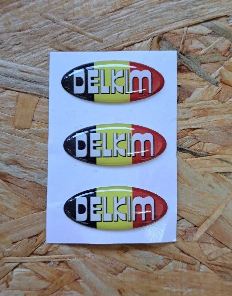 3× Delkim Sticker-Set Aufkleber NEU "BELGIUM-/BELGIEN FLAGGE" TXI Plus ...