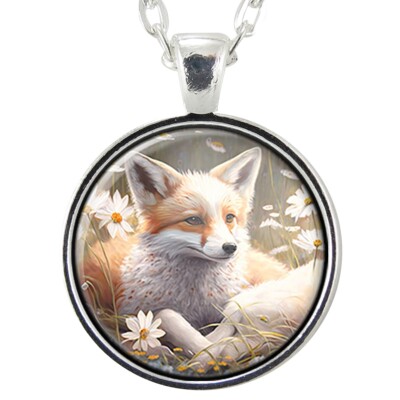 Fox Art Pendant Necklace, Naturecore Woodland Animal Handmade Jewelry ...