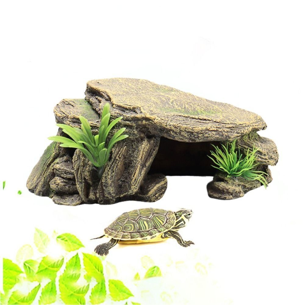 Durable Lizard Hide Rock Turtle Hiding Caves Reptile Habitat Turtle ...