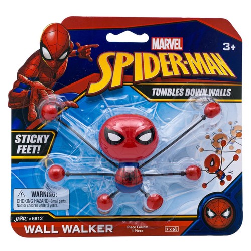Marvel Spider-Man Wall Walker Toy – Sticky Feet Tumbler Stretchy Fidget ...