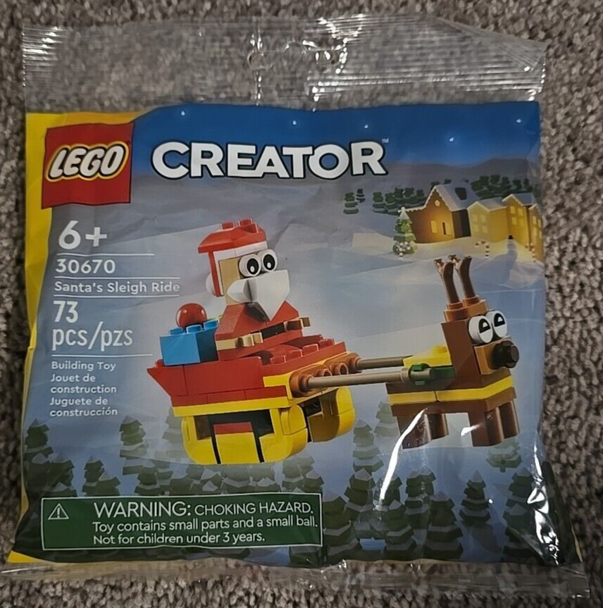 Lego 30670 Santa's Sleigh Ride Creator Polybag in hand ship worldwide ...