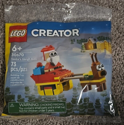 Lego 30670 Santa's Sleigh Ride Creator Polybag in hand ship worldwide ...