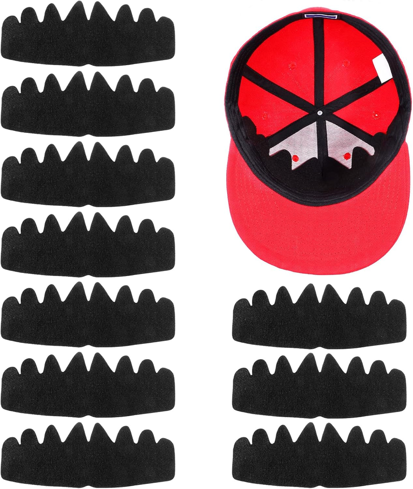 10 PCS Black Baseball Caps Inserts, Flexible Washable Hat Shaper Insert ...