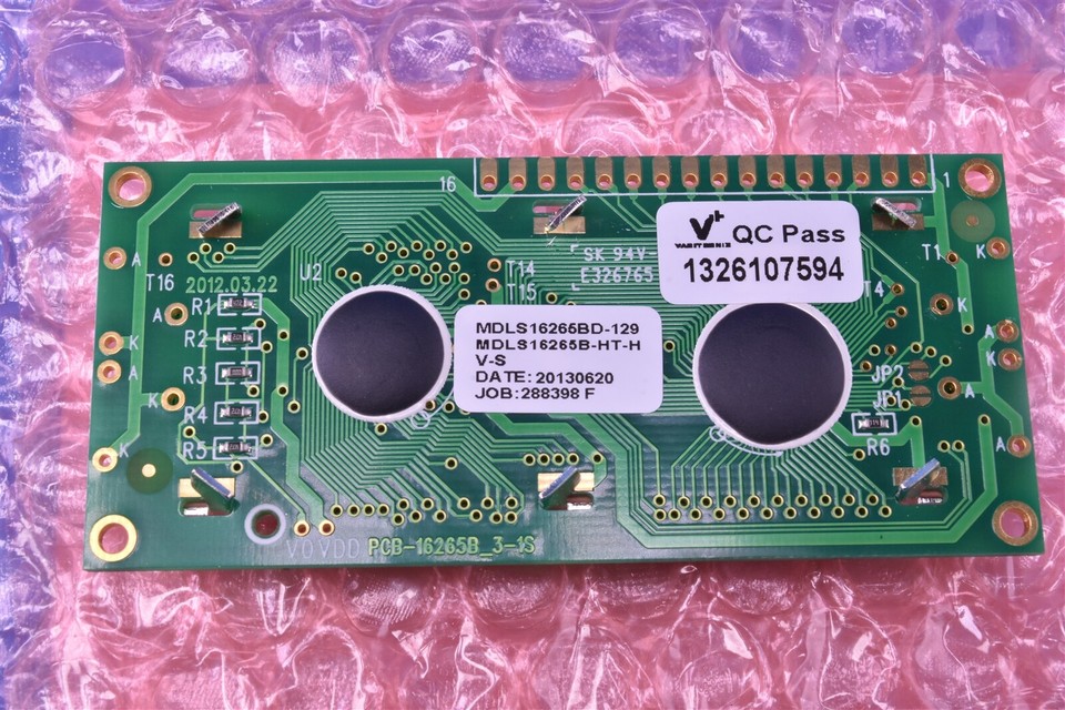 Varitronix LCD module 16x2 Reflective 32 Character P/N: MDLS16265B-HT-H ...