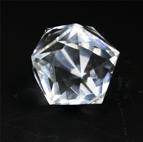 60 Sides Natural Clear Quartz Crystal Sphere Point Geometric Figurine ...