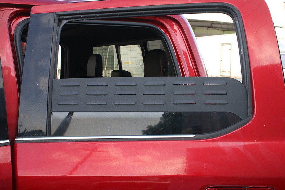 Black Rear Window Glass Louver Air Vent Panel Trim For Ford F150 2015 ...
