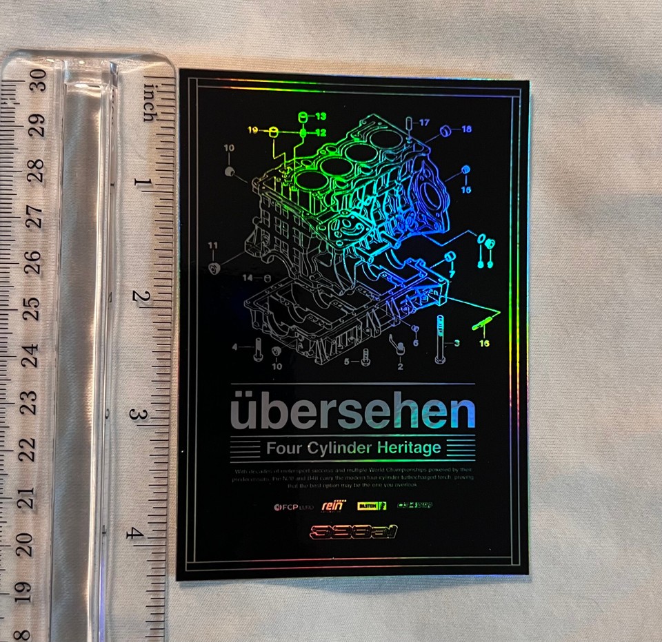 FCP Euro BMW 4 cylinder sticker decal, 4.25" x 3", NEW | eBay