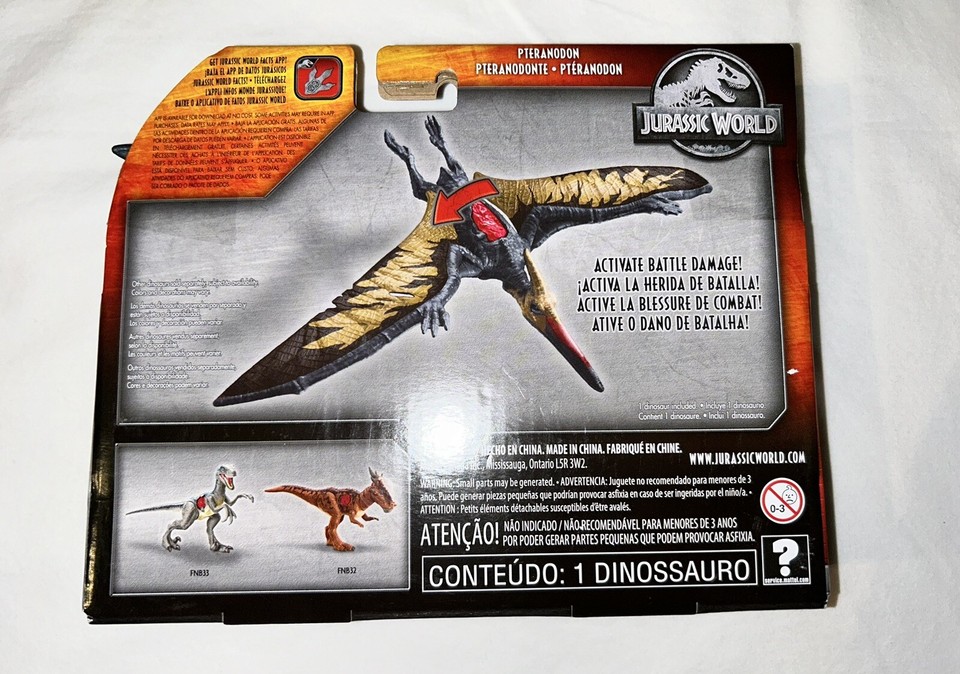 Jurassic World Dino Rivals Battle Damage Pteranodon Dinosaur Park NEW ...