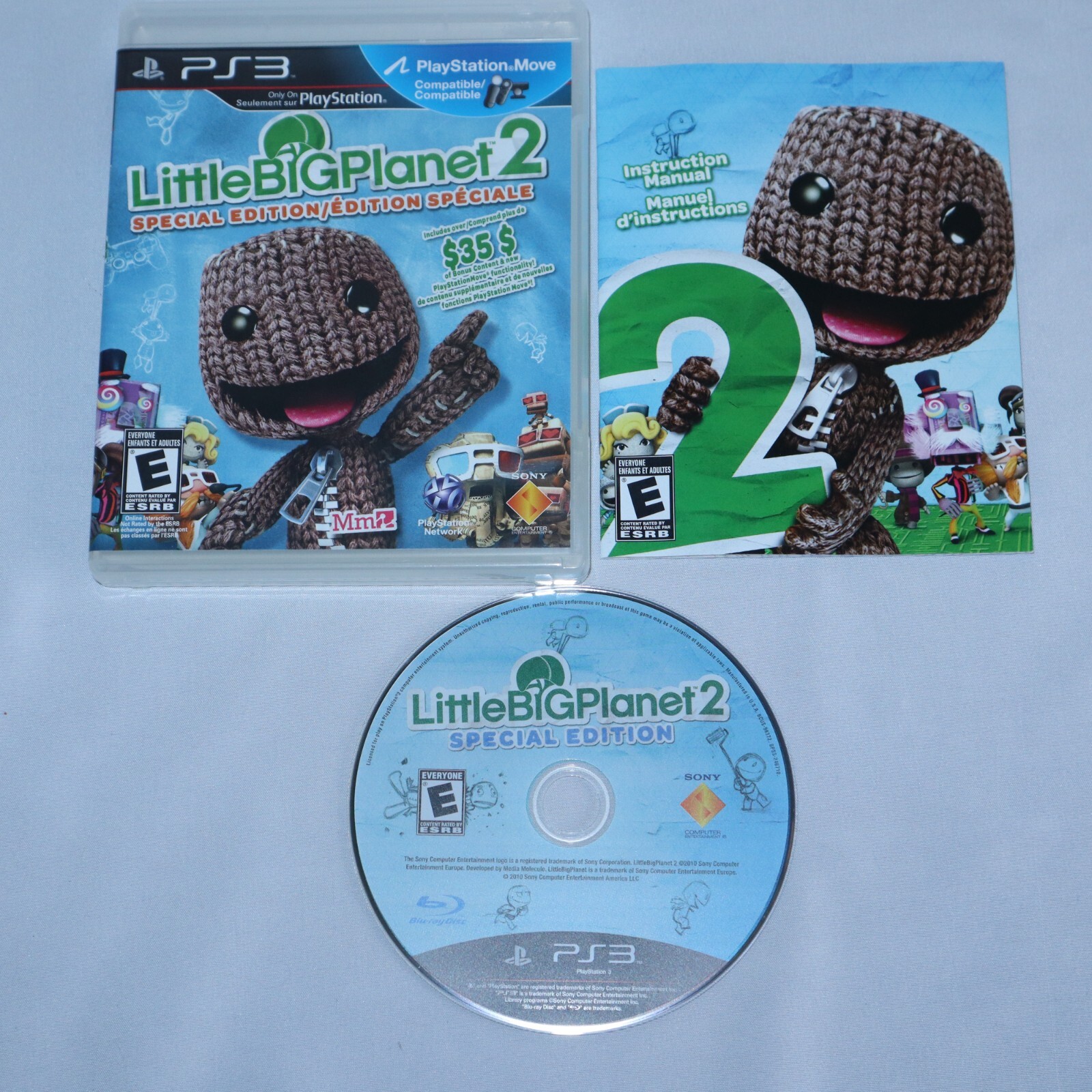 PlayStation 3 PS3 LittleBigPlanet 2 Special Edition game w/ case ...