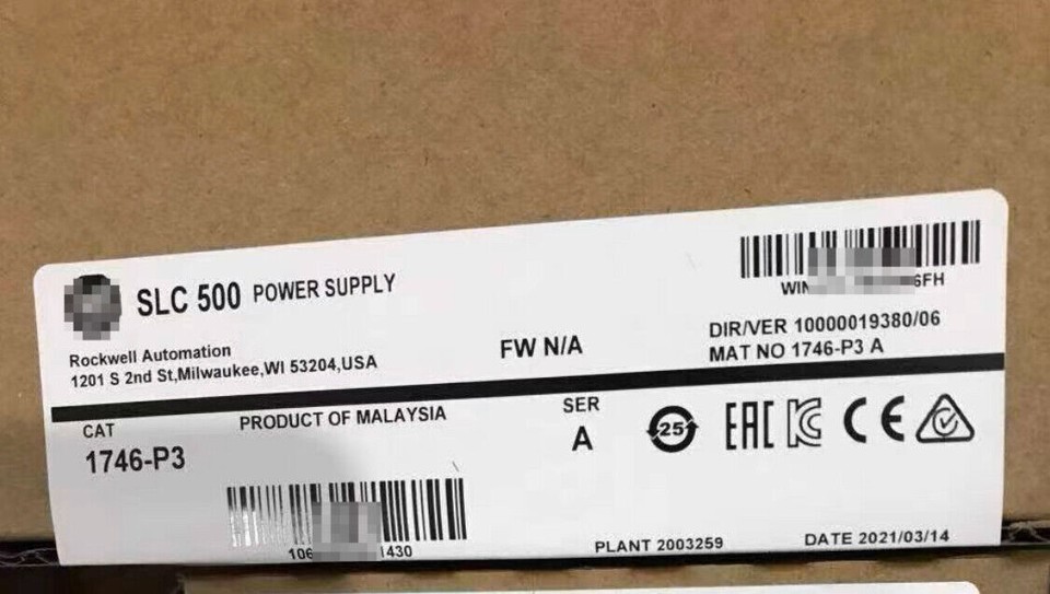 1 PCS New Sealed AB 1746-P3 1746P3 SLC 500 Power Supply Module In Box ...