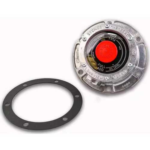 Trailer Hub Cap for Steer Axle with Side Fill Plug (Replaces Stemco 343 ...
