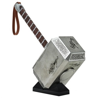 Avengers Autographed Marvel Legends Thor Mjolnir 1:1 Scale Prop Replica ...