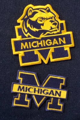 Michigan Wolverines Embroidered Patch 2 pc. roughly 3" | eBay