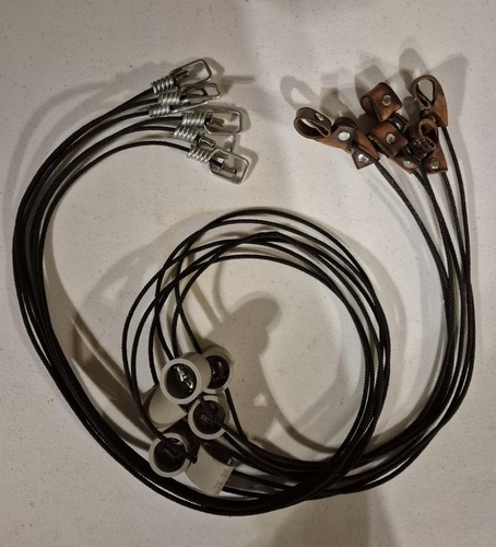 6 TIE OUT CORDS (6ft) Calzas Poultry Botanas Chicken, LEATHER HITCH ...