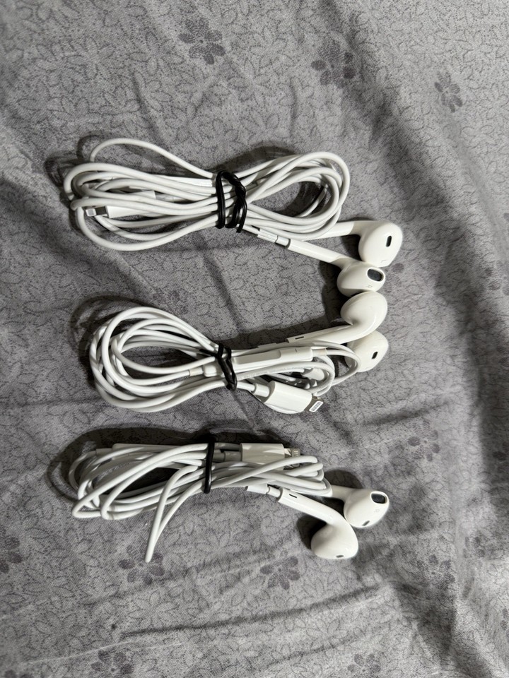 OEM Genuine Apple EarPods MWTY3AM/A Lightning Wired Earphones ...
