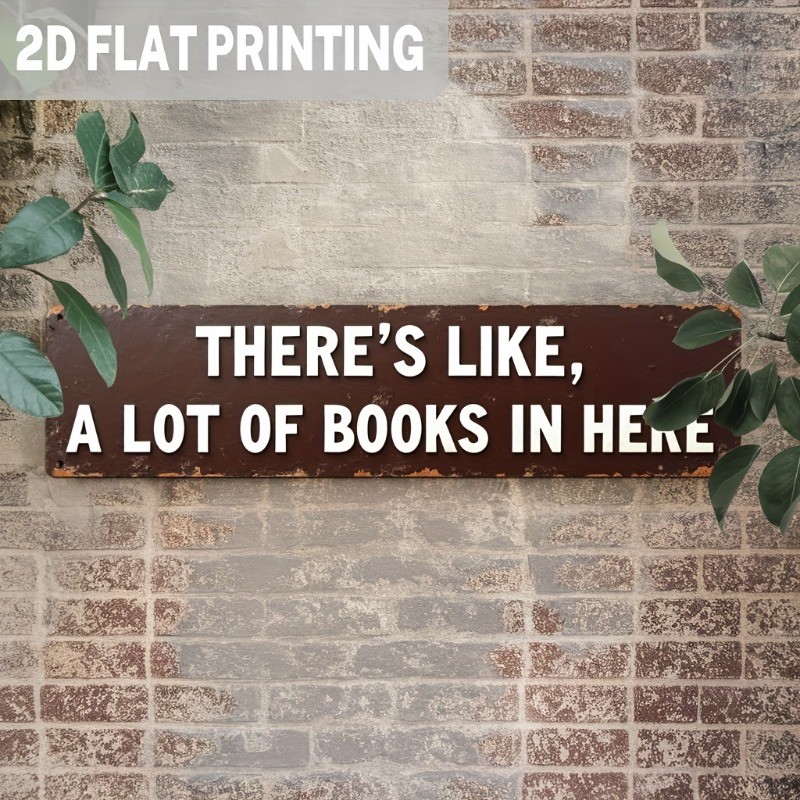 2D Bookworm Iron Sign for Library, Study Room, Bookstore, Home Office ...