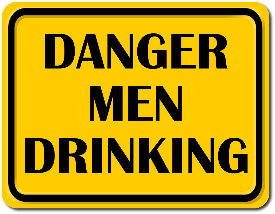 Danger Men Drinking College Dorm/Man Cave 8.5X11 Laminated Magnetic ...
