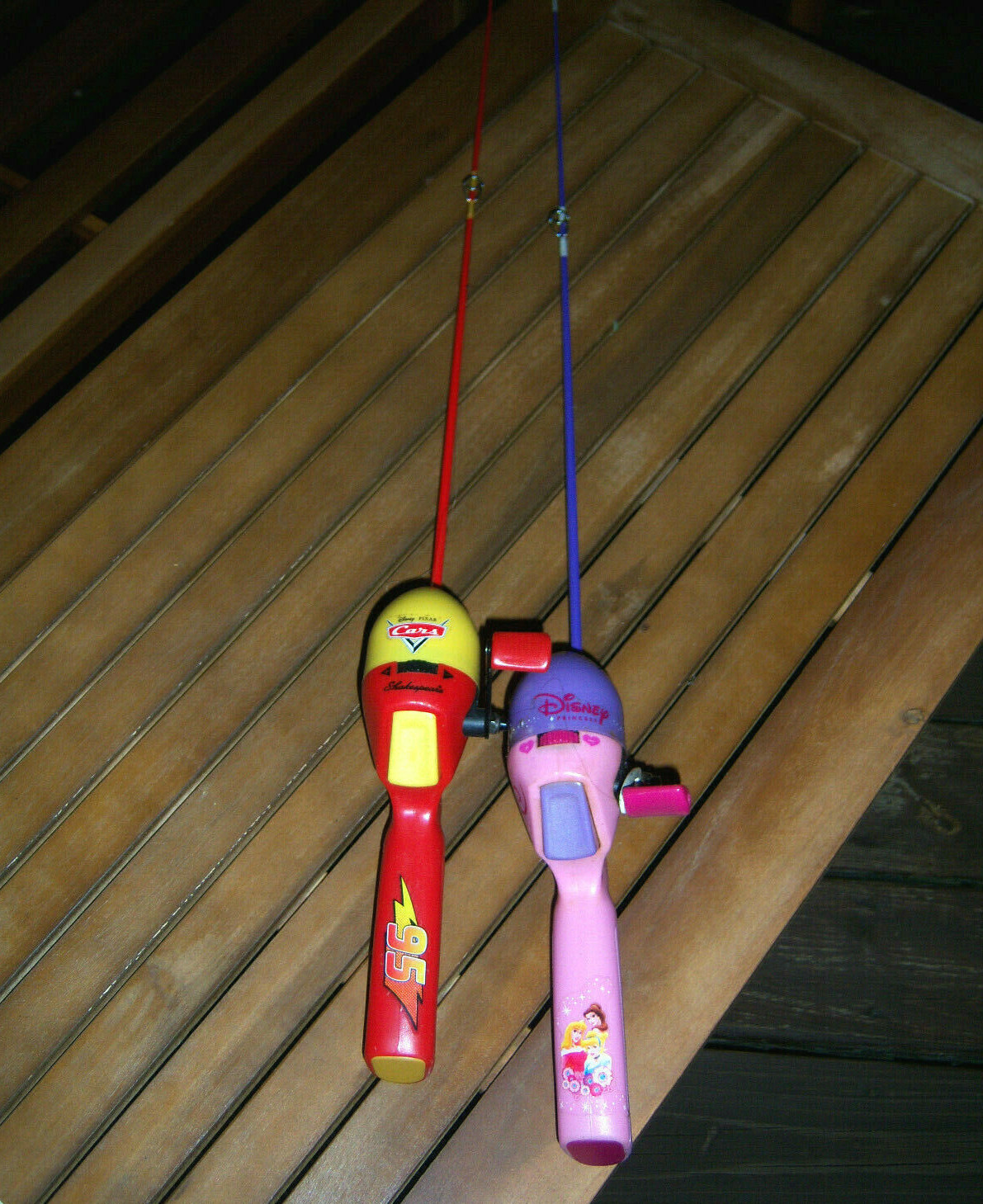 CUTE LOT 2 VTG KIDDO'S DISNEY PIXAR CARS & DISNEY PRINCESS FISHING ...