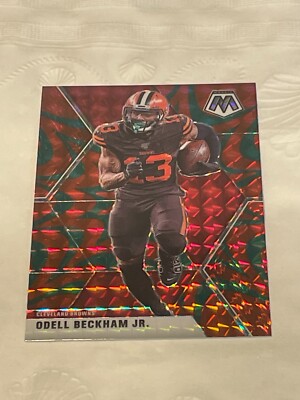 2020 NFL Mosaic #54 ODELL BECKHAM JR. Green Reactive Red Browns ...