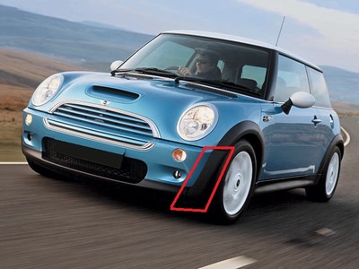 MINI NEW COOPER R50 (01-04/07) FRONT BUMPER OUTER PLASTIC TRIM LEFT N/S ...