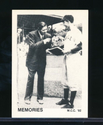 1992 Conlon Mega Cards Promo Prototype BABE RUTH & GEORGE H. W. BUSH ...