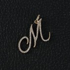 Solid 14k Yellow Gold Pave Diamond Initial M Alphabet Charm Pendant ...