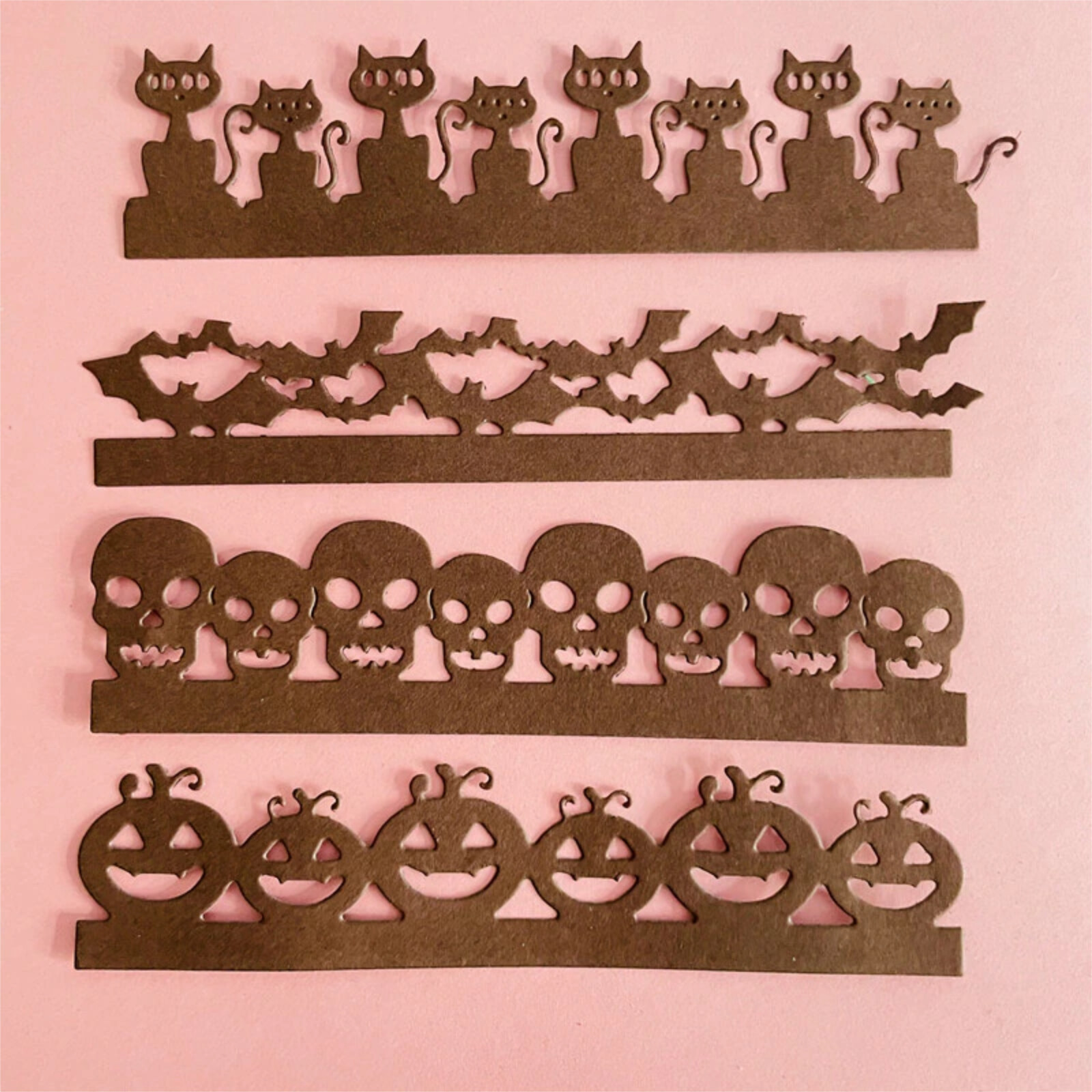 Halloween Horror Borders Cutting Dies – Cats Skulls Bats Jack-o ...