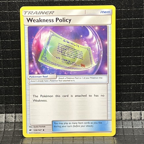 Weakness Policy #126/147 Burning Shadows Pokemon Item Card | eBay UK