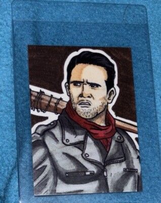 Walking Dead : Negan - Artist Andy Bohn 894/3000 Bam Box Fan Art card ...