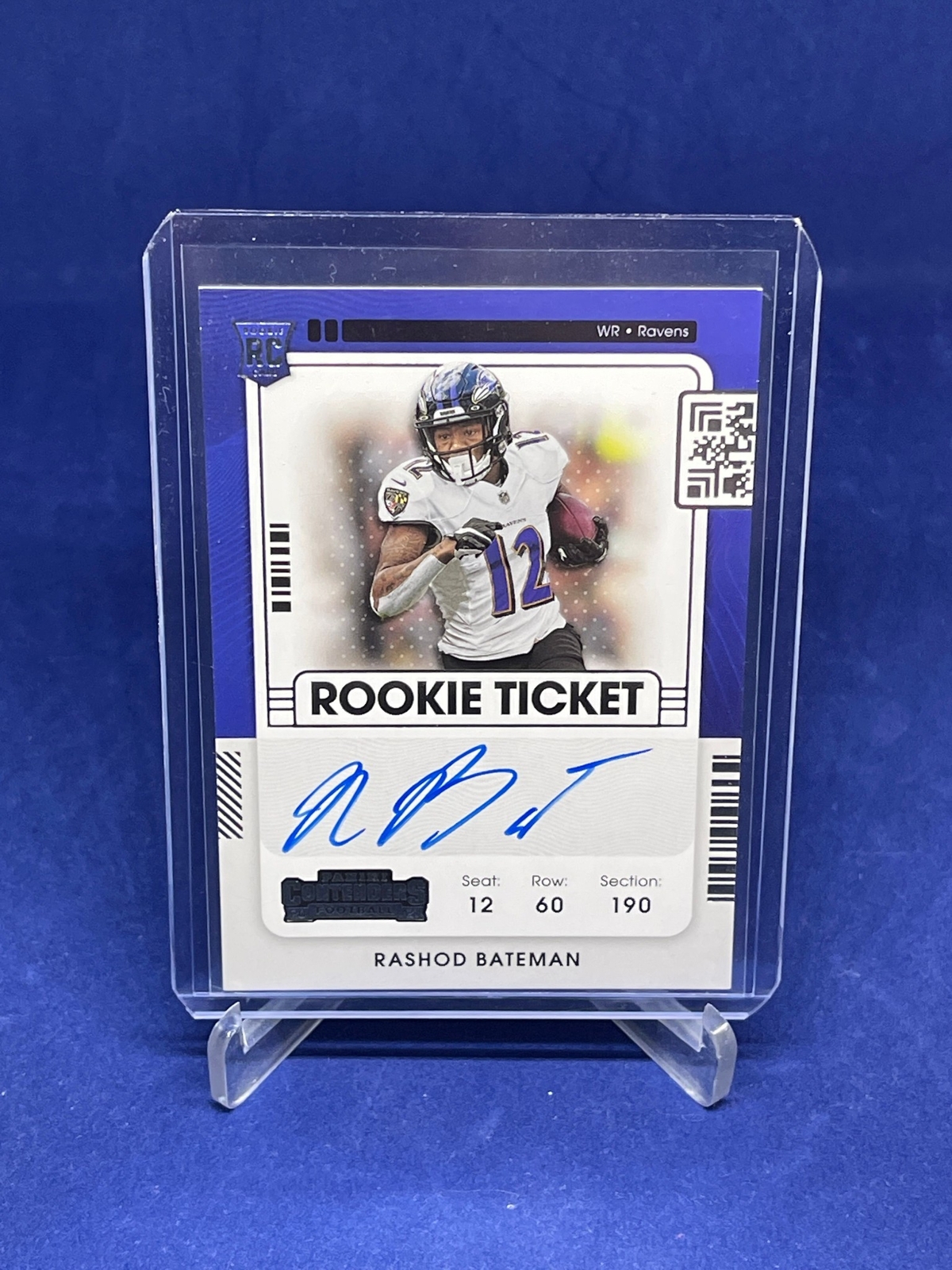 RASHOD BATEMAN 2021 PANINI CONTENDERS ROOKIE TICKET ON CARD AUTO RC ...