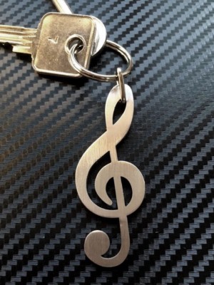 CLEF Musical Instrument Music Note Treble Composer Keyring Keychain Key ...
