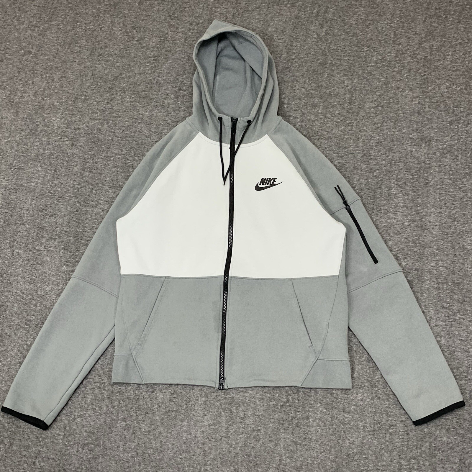 Nike Sportswear Gray Tech Fleece Windrunner Full Zip … - Gem