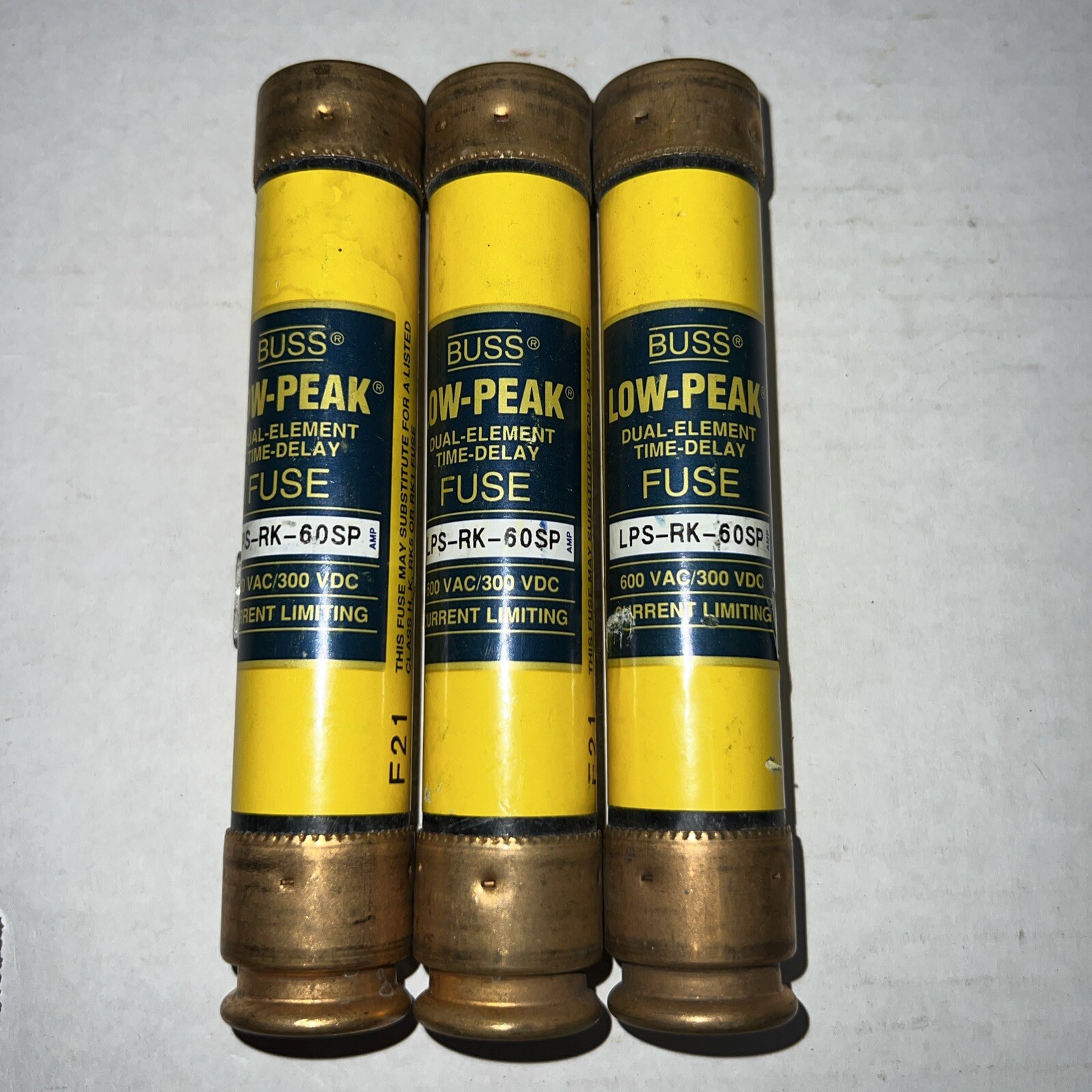 Bussmann LPS-RK-60SP Low Peak Fuse, 60 Amp, 600VAC ‼️PACK-3‼️READ ...
