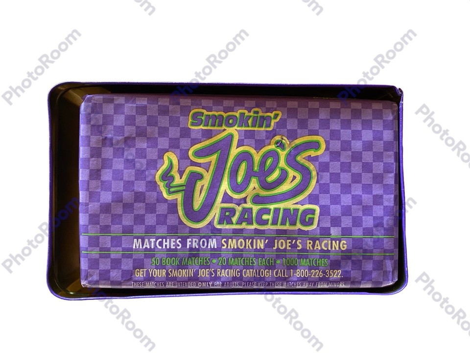 Smokin' Joe's Racing Tin Match Box ~ 50 Books RJR Camel Cigarettes NOS ...