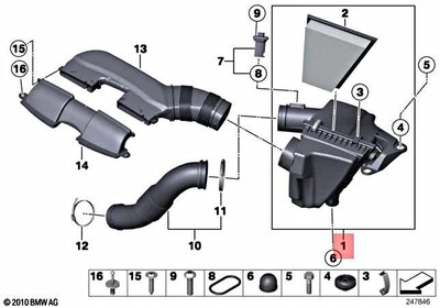 Genuine BMW X1 E84 X1 16i 18i 20i 20iX 28i 28iX SAV INTAKE MUFFLER ...