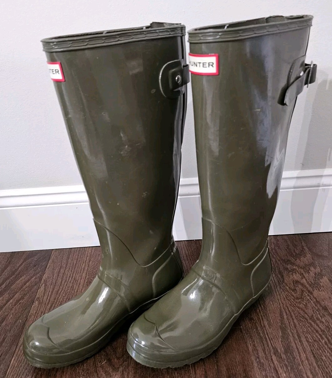 Genuine Hunter Dark Green Knee High Boots Size 7 Woman - Gem