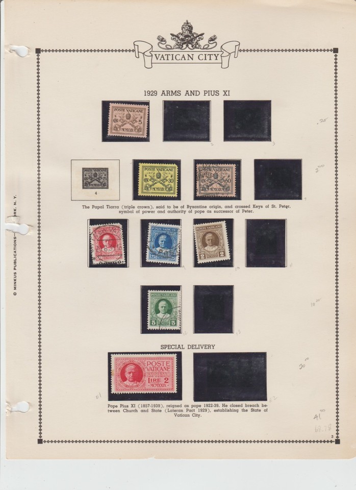 Vatican City Stamp Book 1929-1988 | eBay